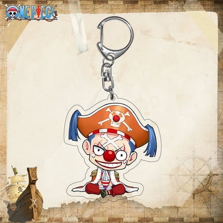 One Piece Acrylic Keychain Anime Figures Monkey D. Luffy Zoro Nami ...
