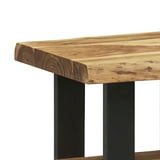 Alaterre Furniture Alpine Natural Live Edge Wood 2-Shelf End Table ...