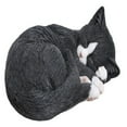 Hi-Line Gift Ltd Lying Cat Sleeping Statue, Black/White - Walmart.com