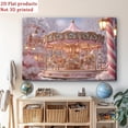 1pc 2D Flat Romantic Special Canvas Poster | Pink Carousel In Candy ...
