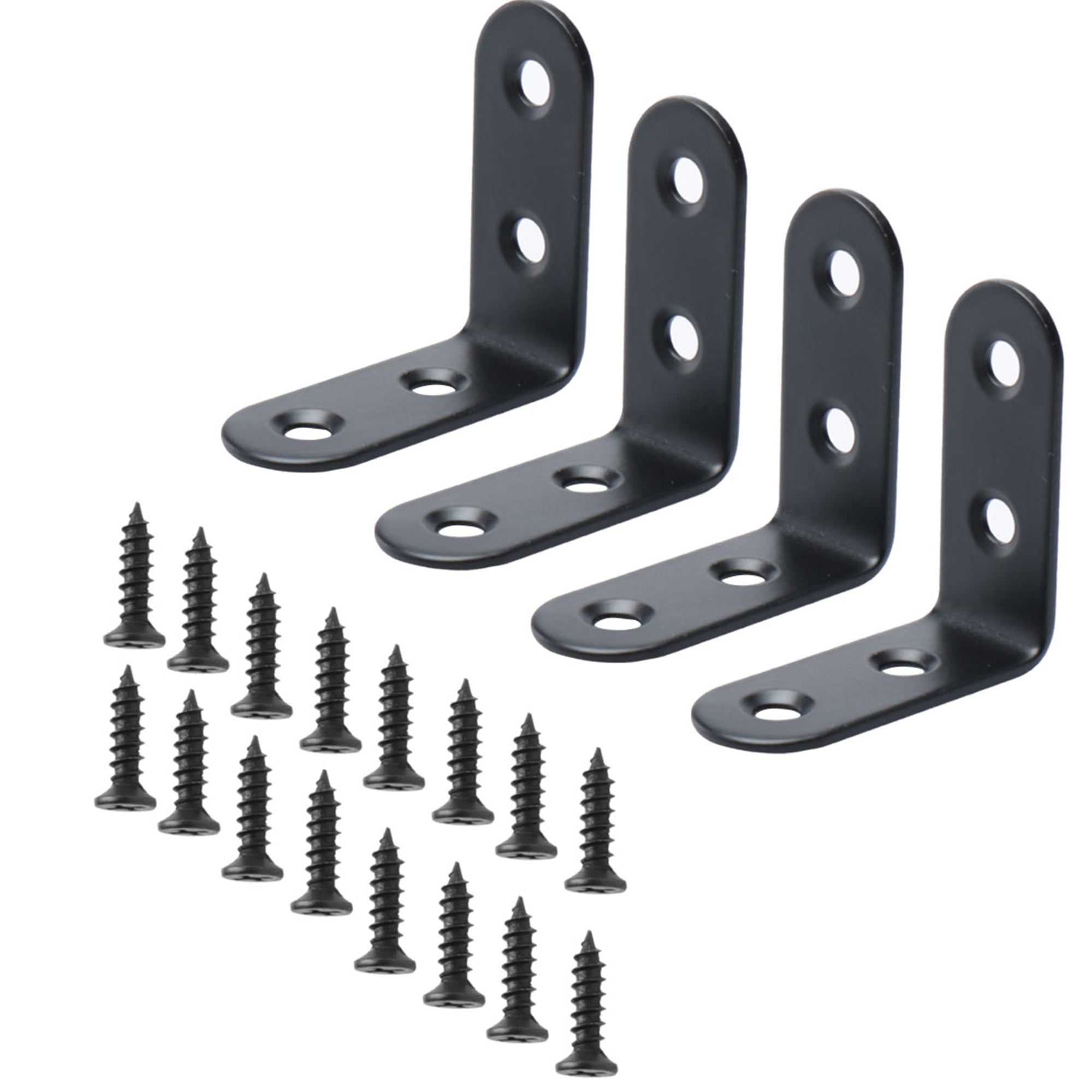 Uxcell 4Pcs 40x40mm Stainless Steel L Shaped Right Angle Brackets with ...