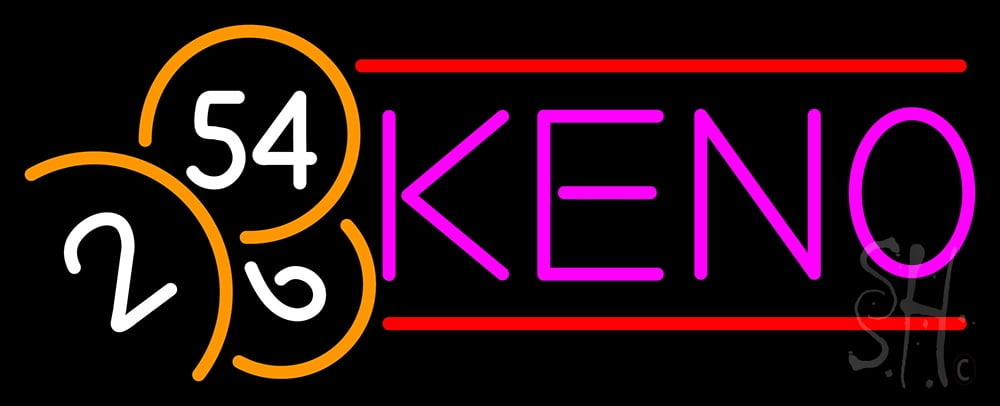 Premium Keno Ball 1 LED Neon Light Sign, 13x32 inches with Customizable ...