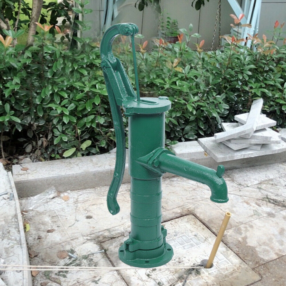 Miumaeov Heavy Duty Hand Operated Pump Cast Iron Outdoor Yard Pond Well ...