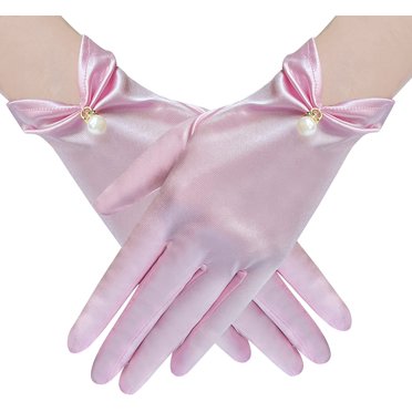 FYDUU Kids Gloves Elegant White Lace Gloves For Girls Tea Party Formal ...