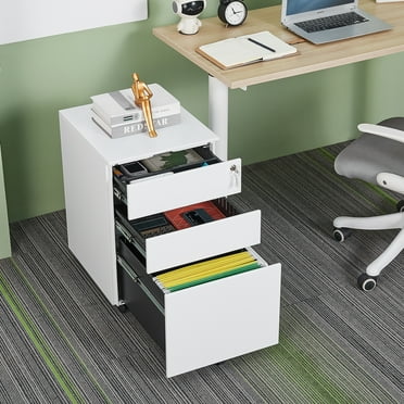 Simply Tidy's White Modular Mobile Chest- Rolling Cabinet with Drawers ...