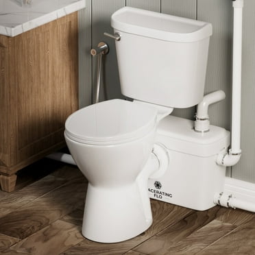 SUPERFLO 600w Macerating Toilet with Flush Tank, Powerful & Quiet ...