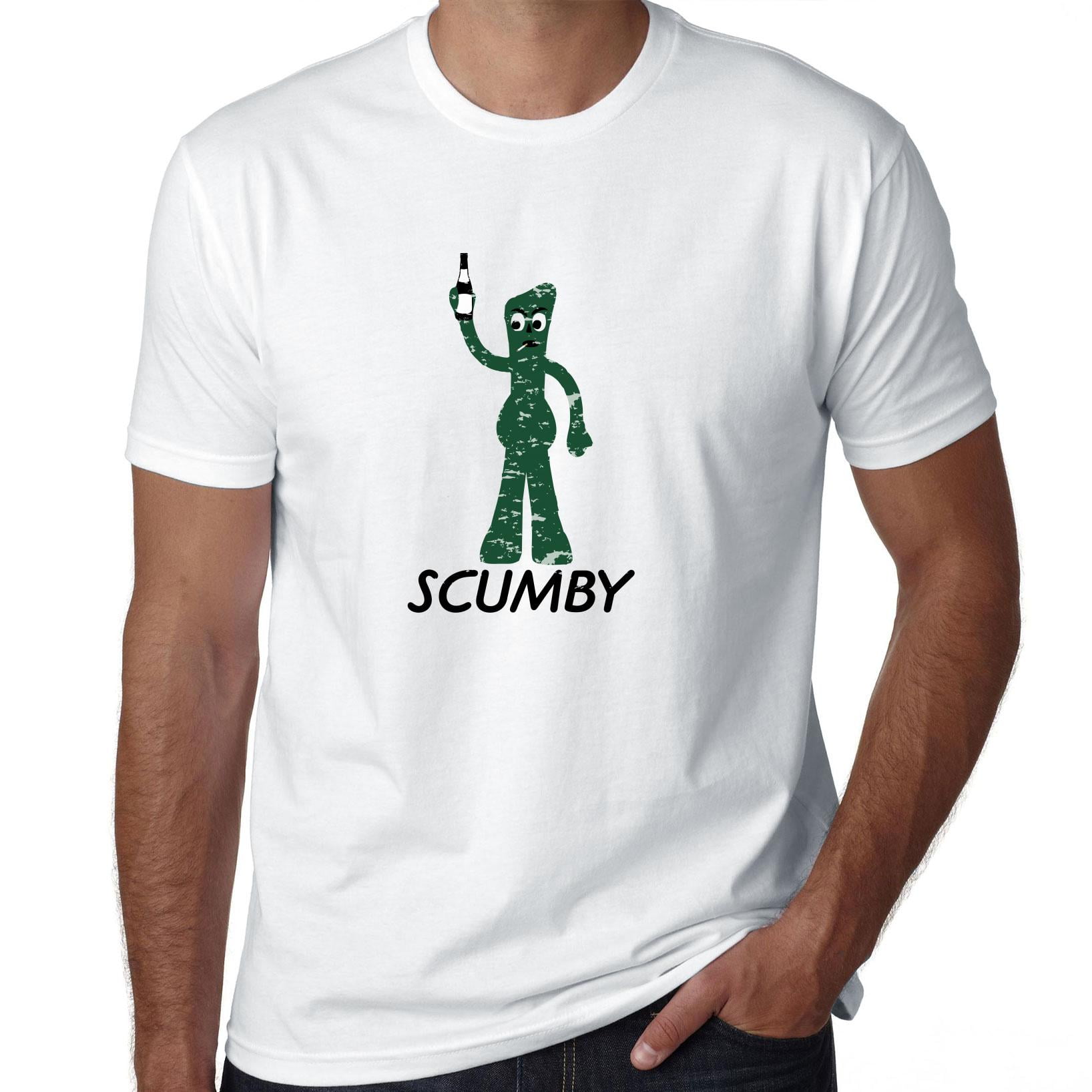 Scumby - Drinking Smoking Offensive Cartoon Men's T-Shirt - Walmart.com