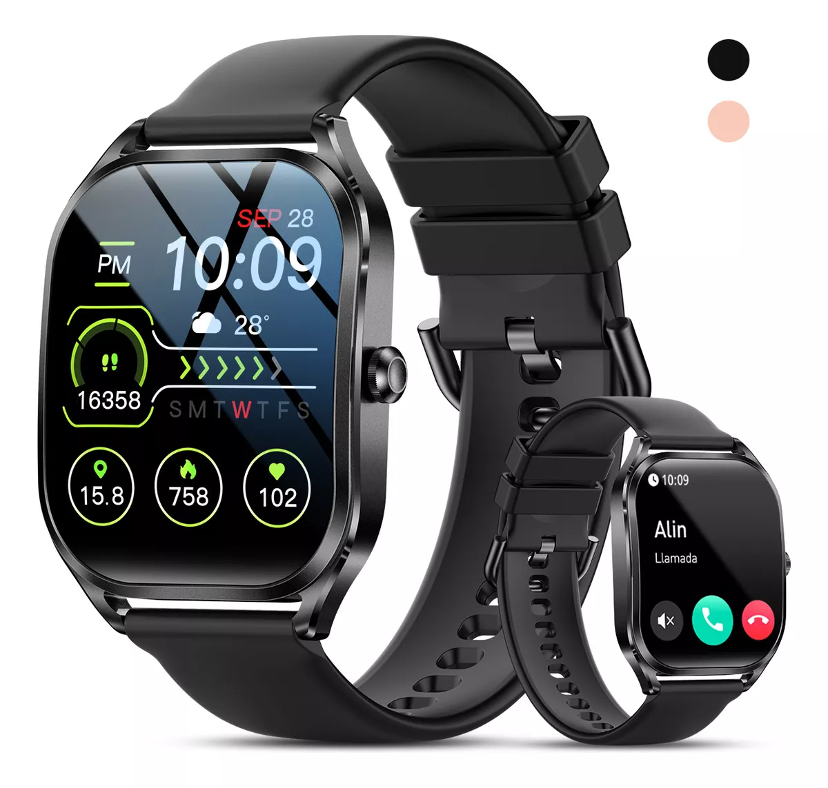 Reloj Inteligente Hombre Mujer Smartwatches Curva 2.01 Call | Walmart ...