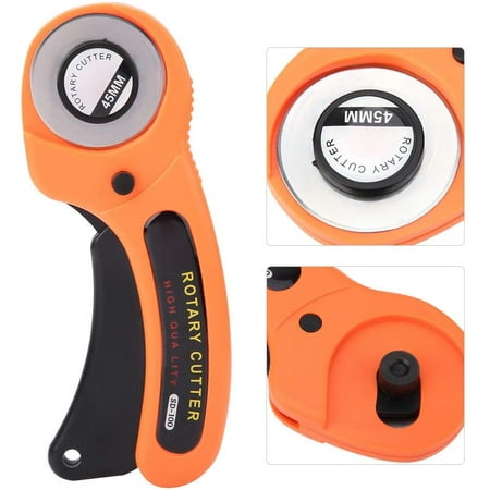 45mm Steel Rotary Cutter, Soft Grip Comfort Loop Handle Roller Knife ...
