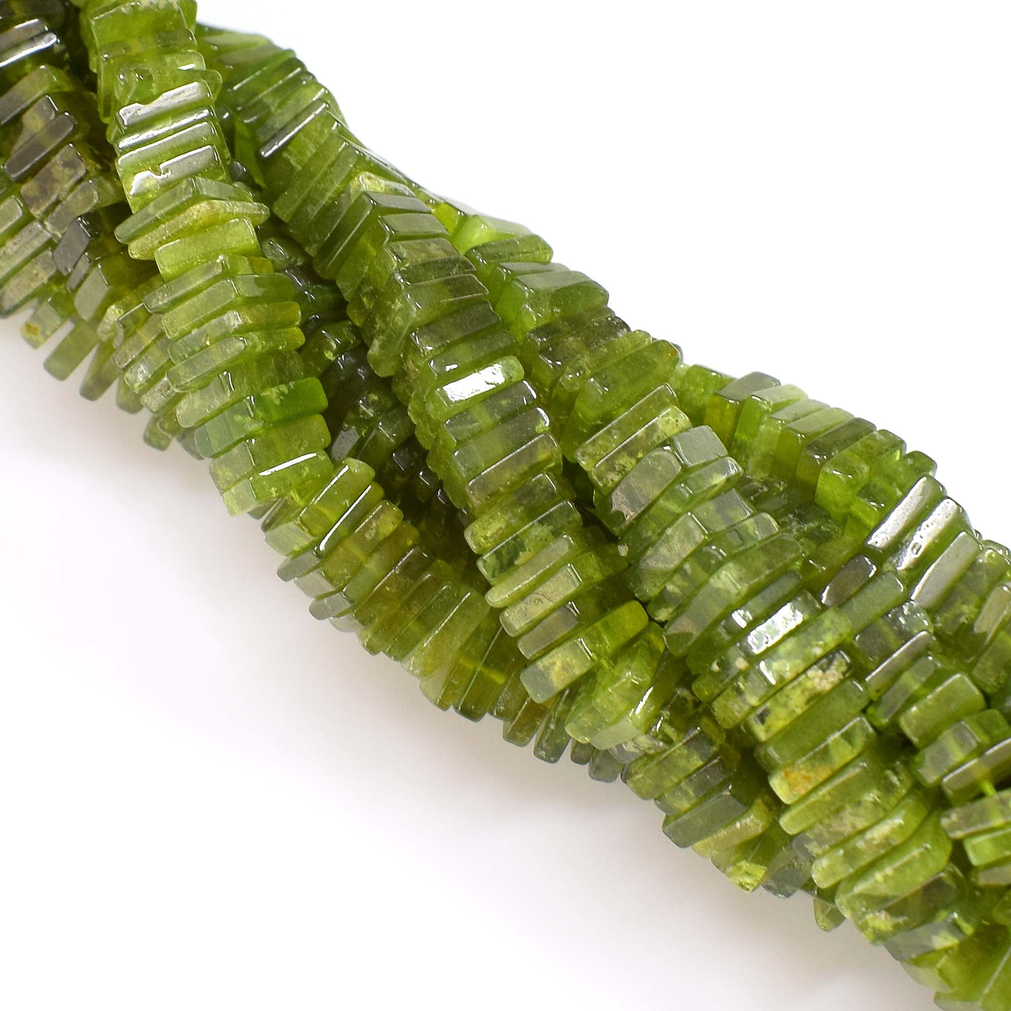 Natural Vessonite Gemstone Heishi Square Shape Gemstone Beads, Size 6 ...