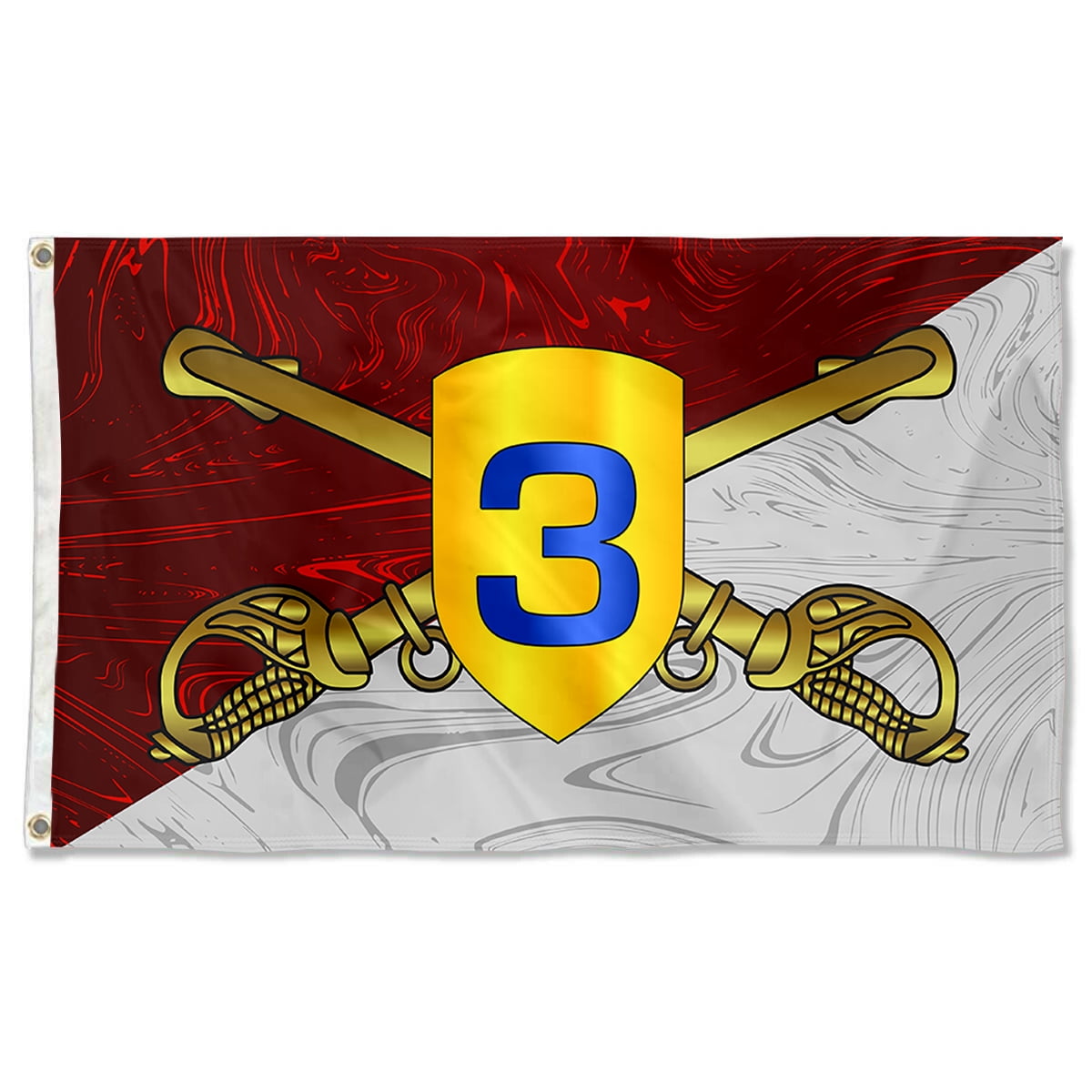 Cayyon United States 3rd Cavalry Division Flag 3x5Feet Military Banner ...
