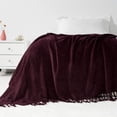 VERAMUSE Chenille Throw Blanket for Couch 55"X75" Lightweight Purple ...