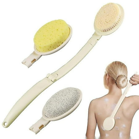 SHTUUYINGG 3 In 1 Bath Body Brush Set,foldable Shower Brush With Extra ...