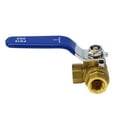 3 Way Brass Ball Valve for Water, Oil, Gas - L/T Bore Manual Lever Valve - Walmart.com