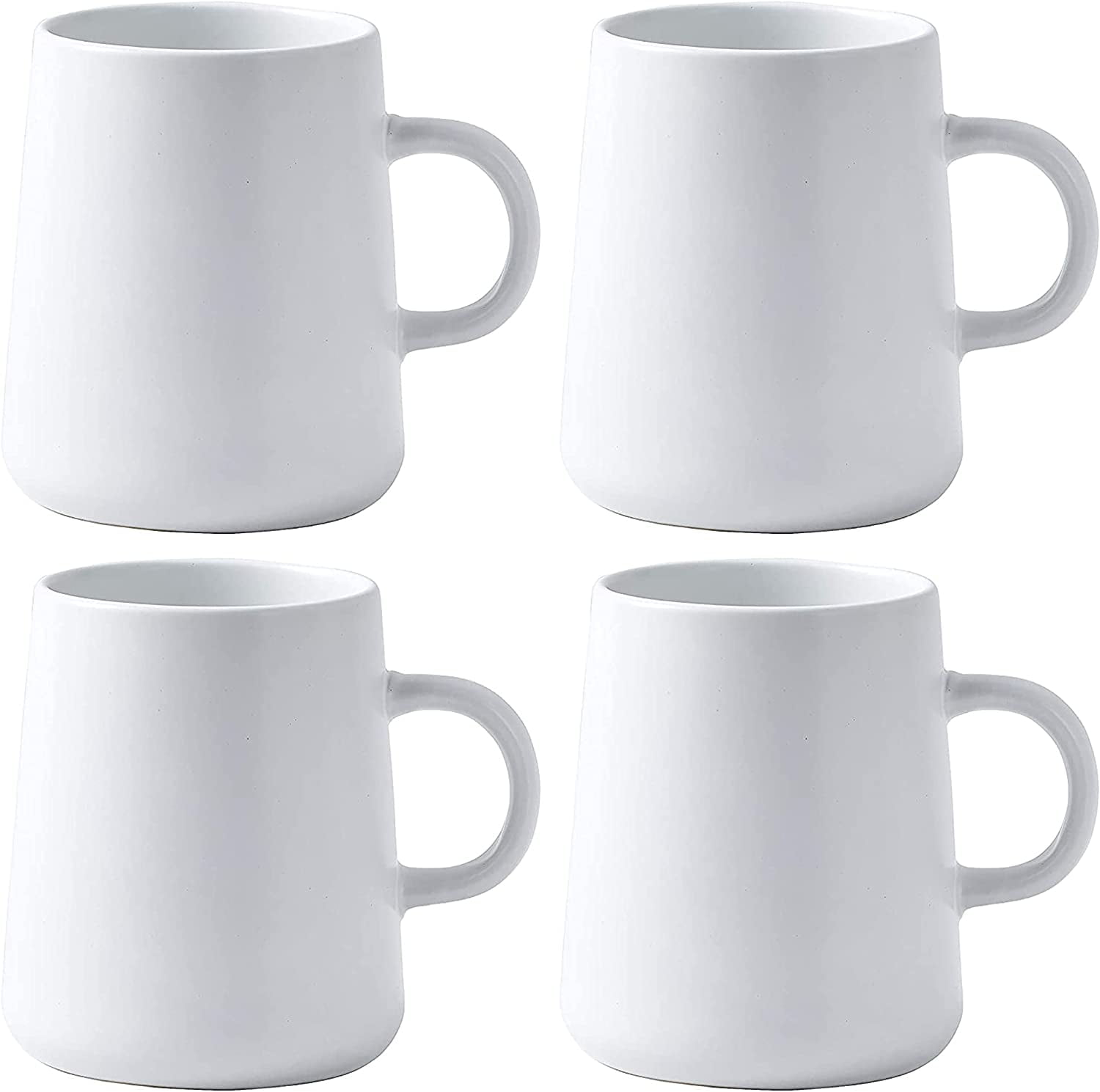 Bruntmor Modern Matte Large 16 Oz Ceramic Coffee Mug Set Of 4 Cups For ...