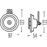 Hella Supertone Twin Disc Horn Box Set 350/415HZ (M26S) SPL / 922000991 ...