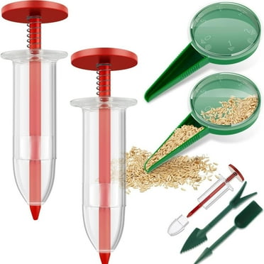 Mini Seed Spreader, 2025 Upgrade Mini Sowing Seed Dispenser, Handheld Seed Planter Tool Seed ...