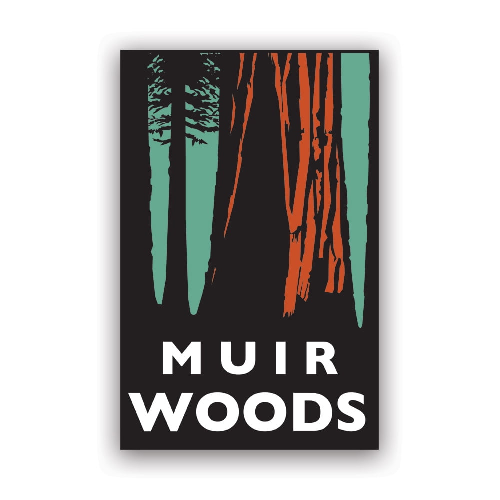 Muir Woods Art Sticker Decal - Self Adhesive Vinyl - Weatherproof ...