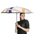 Abstract Pastel Painted Lines Art Rain Umbrella Sun Protection Sun ...