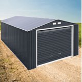 Duramax 55151 12'x26' Metal Garage, SUV Storage Shed, Reinforced Dark ...