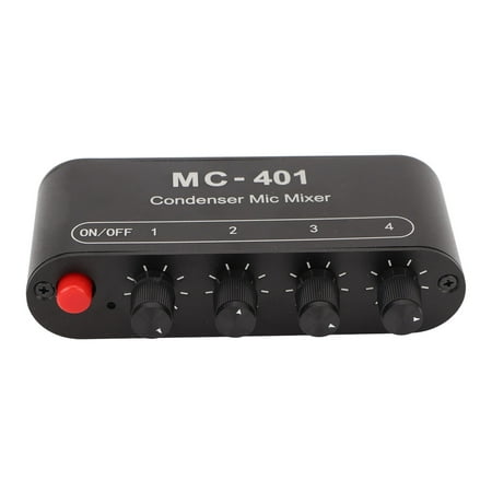 Condenser Mic Mixer, DC 5V 4 In 1 Out Mic Mixer 3.5mm Stereo Small ...