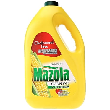 Mazola 100% Pure Corn Oil, Cholesterol Free, Vegetable Cooking, Heart ...