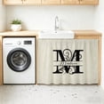 Letter M Cabinet Curtains 28''x35.4'', Monogram Words Sink Base Skirt ...