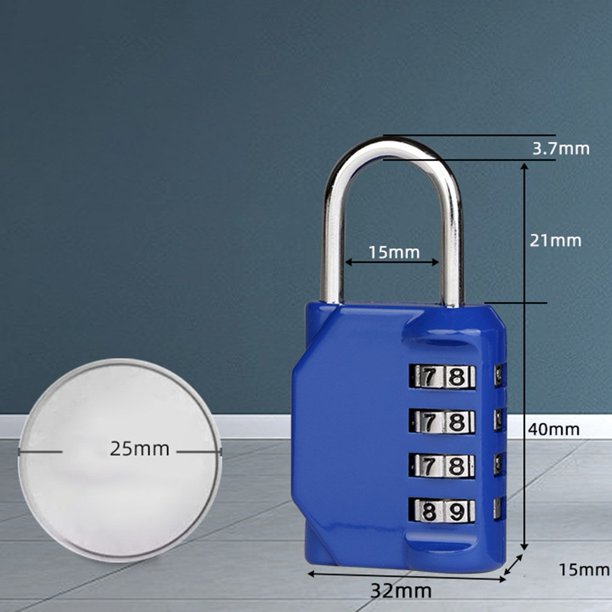 Combination Padlock 4-Digit Outdoor Weatherproof Security School Lock ...