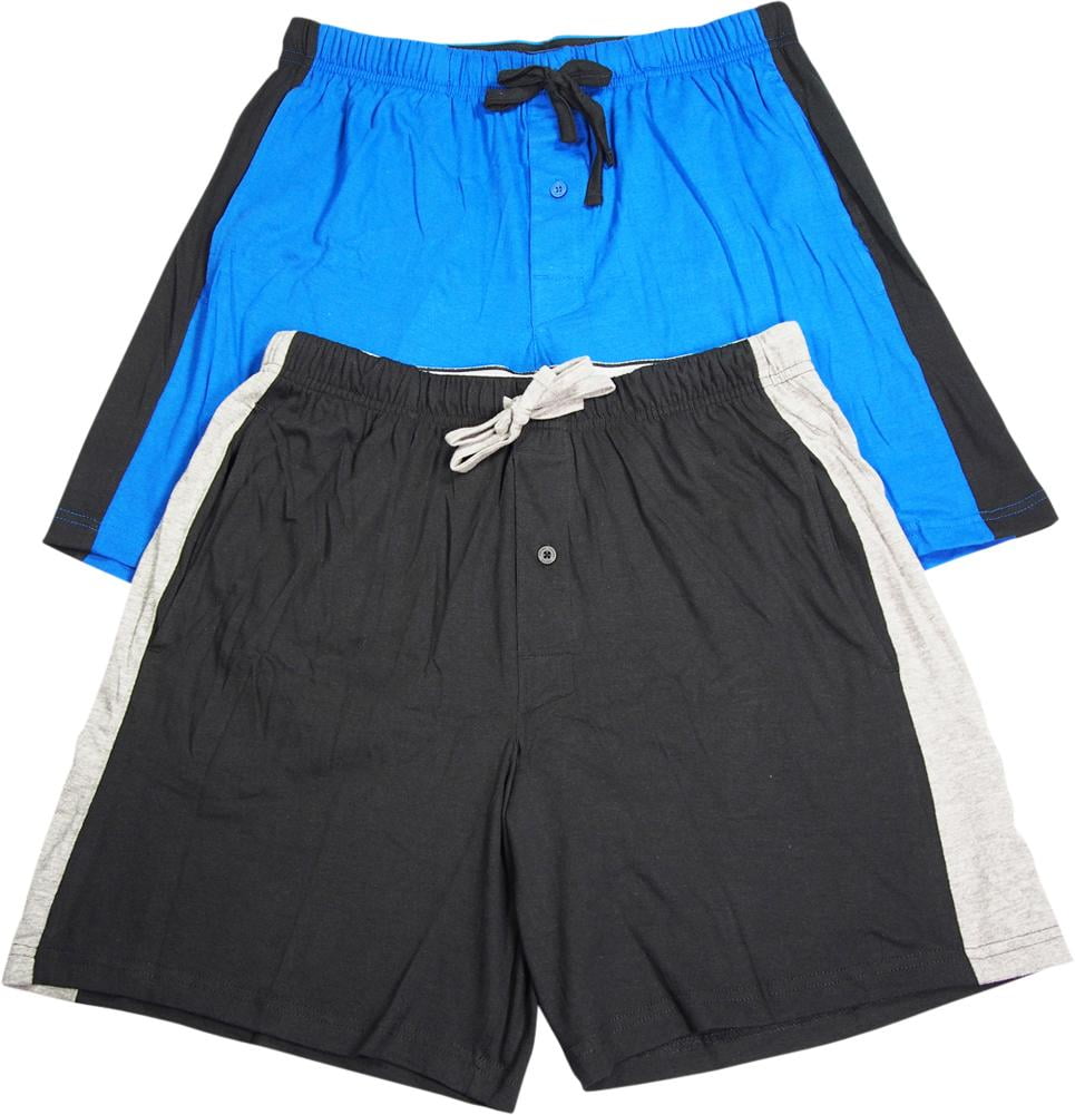Hanes Mens 2 Pack Cotton Blend Knit Drawstring Lounge Pajama Sleep