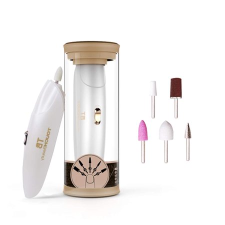 Electric Nail File Drill Buffer Polisher Set with LED Light, 5in1 ...