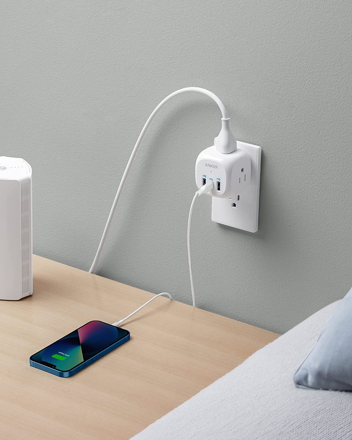 Buy Anker Outlet Extender With 3 Outlets, 20W USB C for iPhone 14 13 12 ...