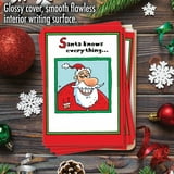12 Funny Christmas Cards Pack (1 Design, 12 Cards) - Santa Knows ...