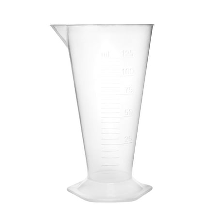 Conical Measure, 125Ml - Polypropylene Plastic, Translucent - Pouring ...
