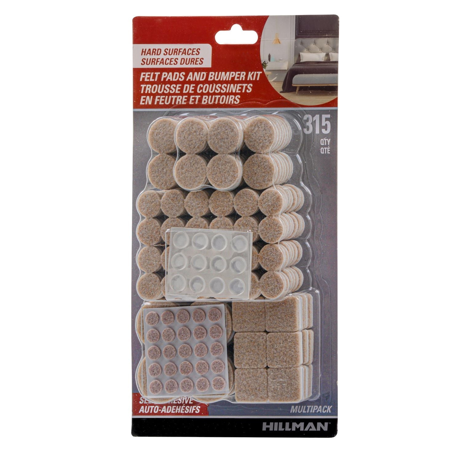 Click here for The Hillman Group 315pc Self-Adhesive Felt Pads Va... prices