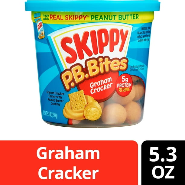 SKIPPY PB Bites Graham Cracker, Peanut Butter Snack, 5 oz - Walmart.com
