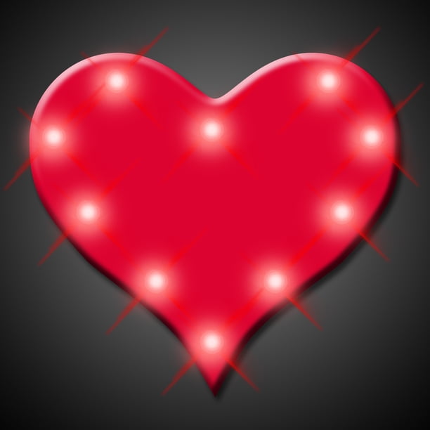 FlashingBlinkyLights Perfect 10 Heart Flashing LED Light Up Body Light ...