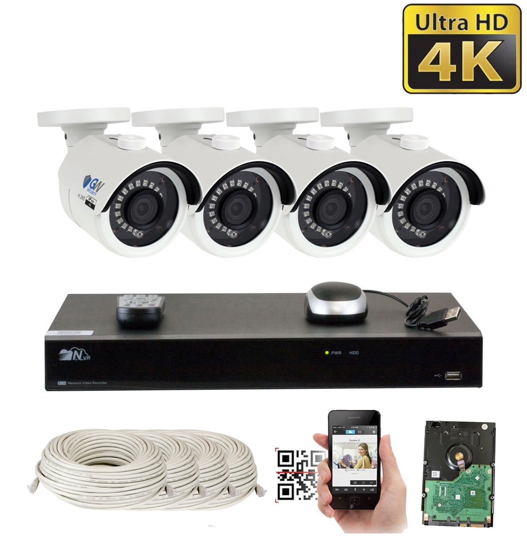 GW 8 Channel H.265 PoE NVR UltraHD 4K (3840x2160) Security Camera ...