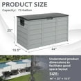SUNCROWN 75 Gallon Outdoor Waterproof Container, Large Patio Deck ...