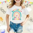 Gaexia Girls Cute Cartoon Print Short Sleeve Tee Casual Round Neck Top ...
