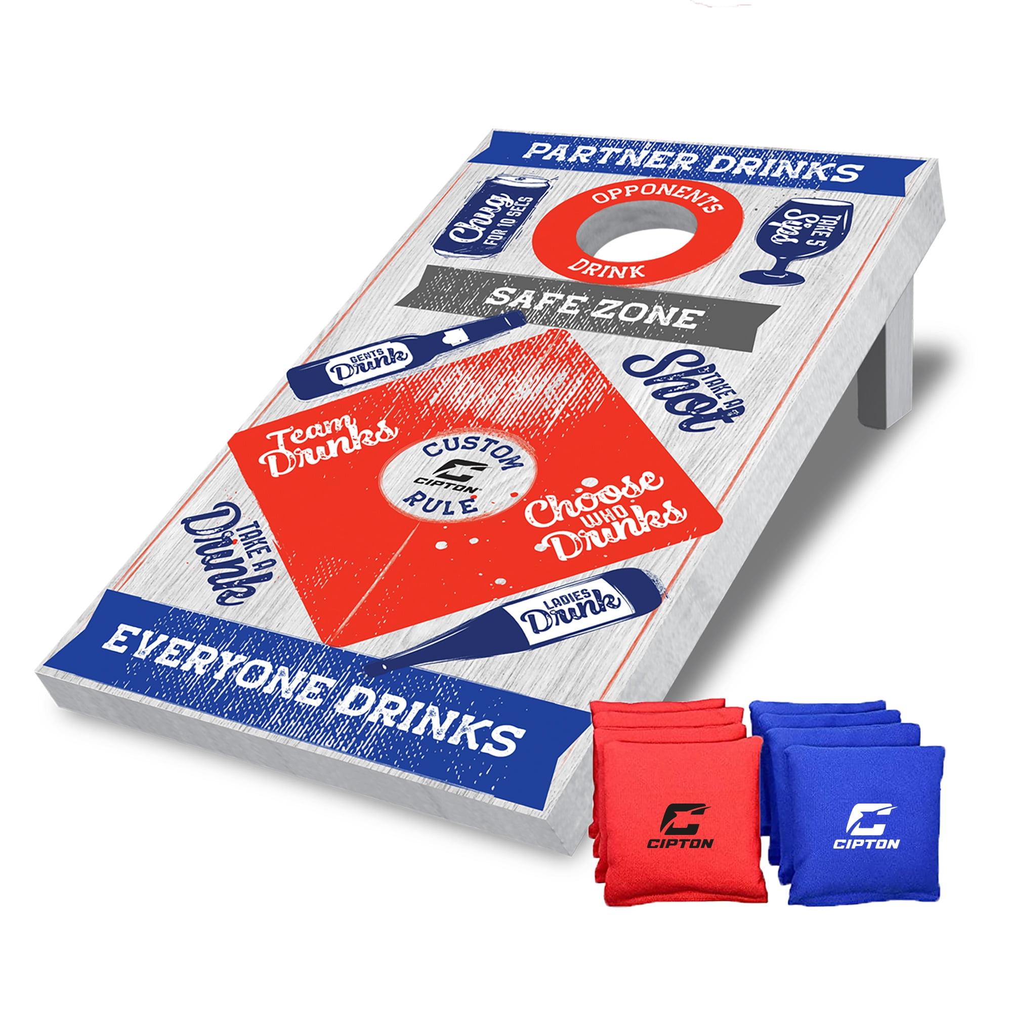 Cipton Cornhole Bean Bag Toss Drinking Game Set - Adult Cornhole ...