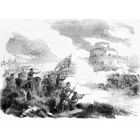 The Illustrated London News Etching From 1853.the Battle Of Monte ...