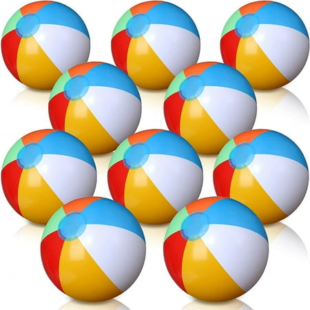 Inflatable Beach Ball Kids and Adult Inflatable Rainbow Beach Ball ...