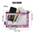 2 Pack Flip Folders with Clear PVC Window Binder Pouches 3-Ring Binder ...