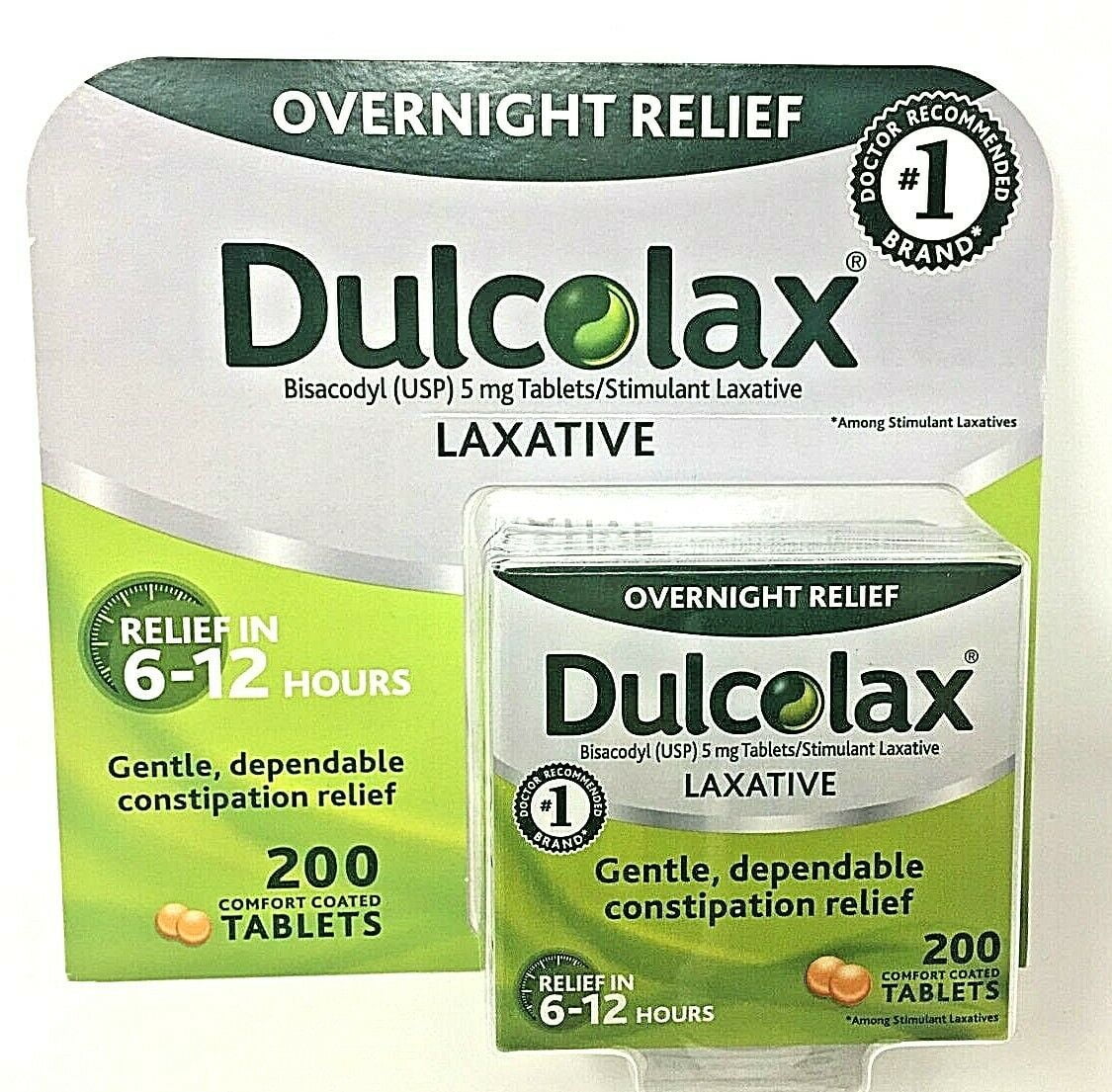 Dulcolax Bisacodyl USP 5mg Tablets/Stimulant Laxative 6-12 Hours 200 ...