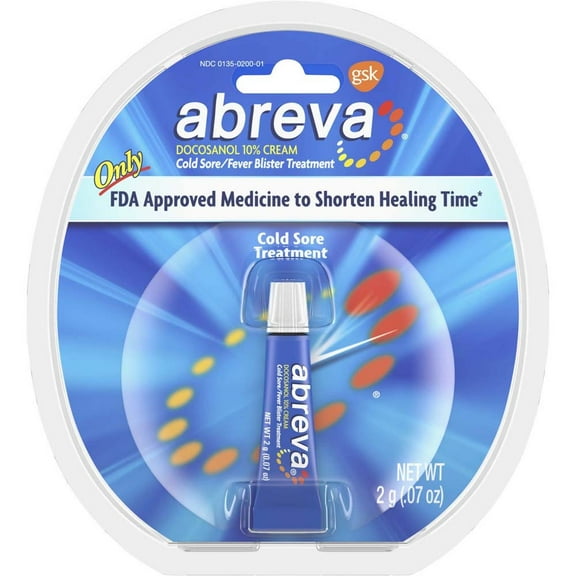 Abreva Cold Sore Rapid Pain Relief and Fever Blister Treatment Medicine ...