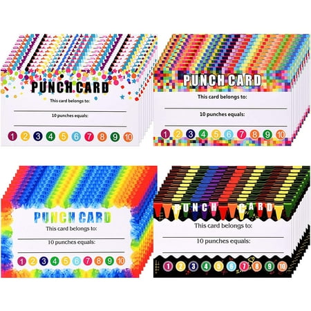 320 Pieces Punch Cards, Incentive Loyalty Reward Card Student Awards ...