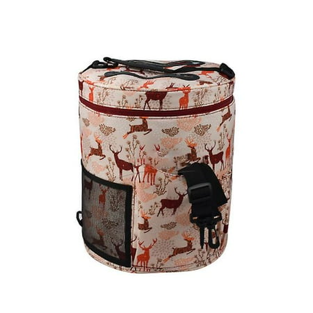 Yarn Storage Bag Round Knitted Wool Bags Blue Color Travel Organize ...