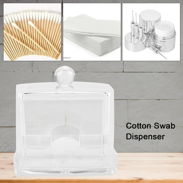 Ymiko Cotton Swab Dispenser, Cotton Swab Box, Acrylic For Storage ...