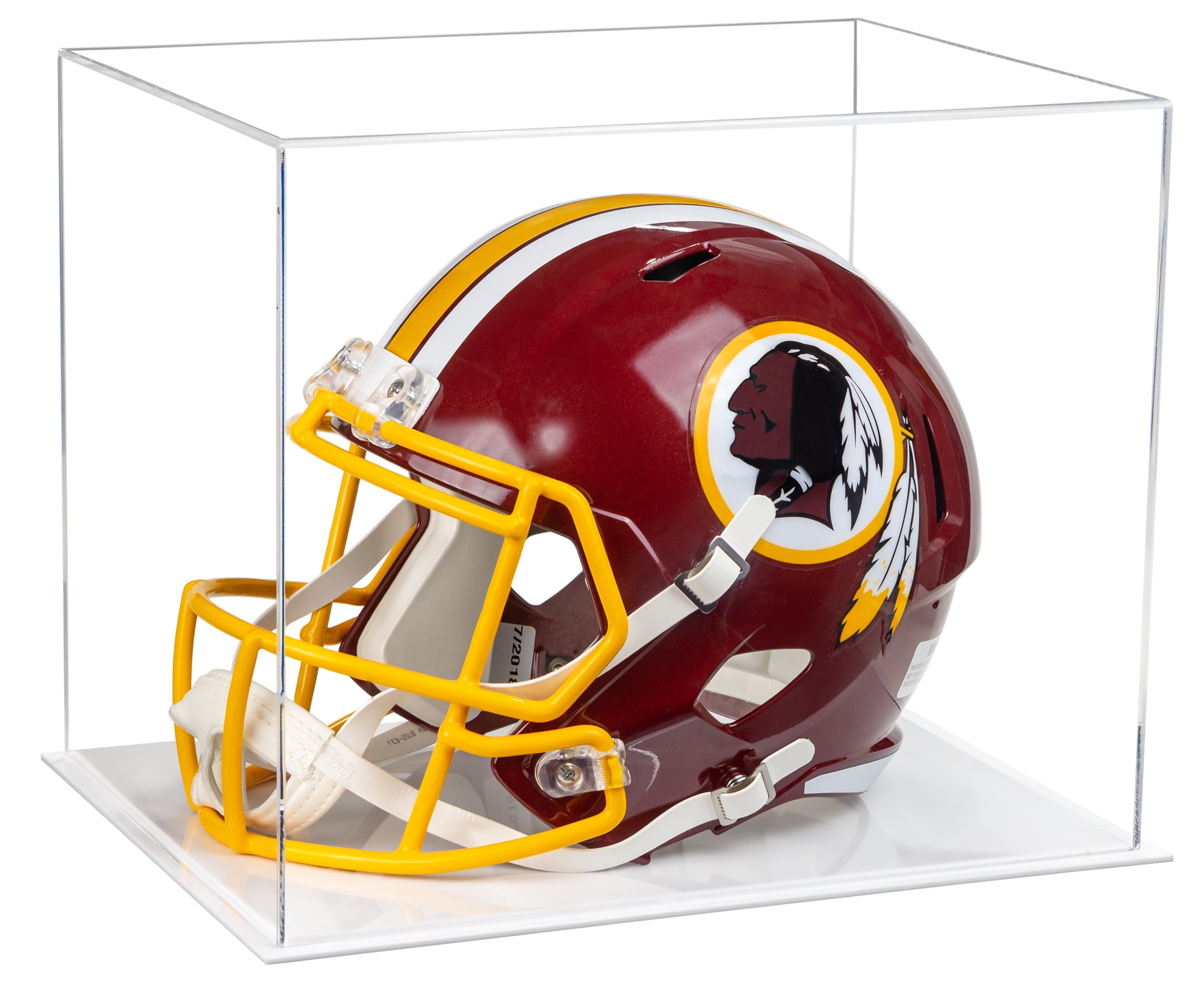 Clear Acrylic Football Helmet Display Case with White Base (A002-C-WDS ...