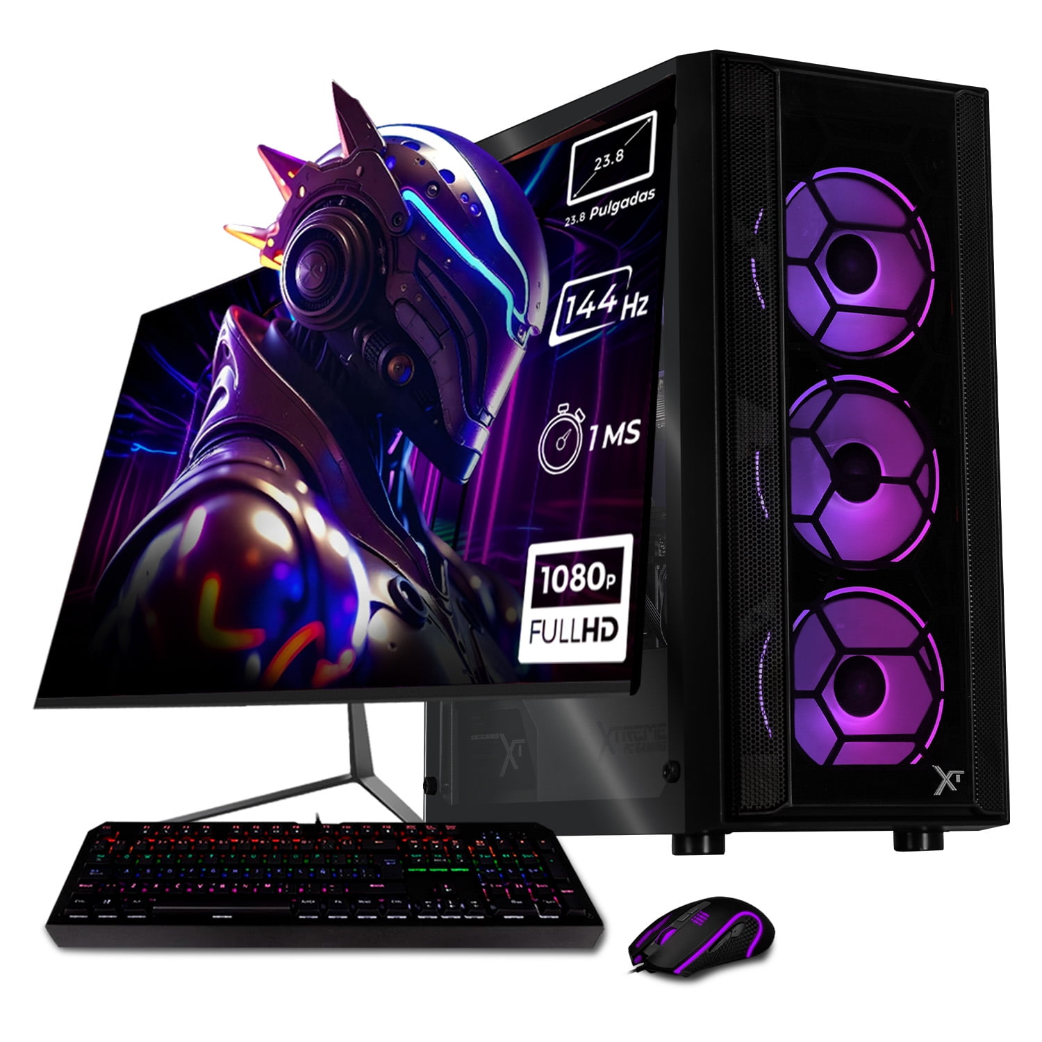 Xtreme PC Gaming Geforce RTX 4060 AMD Ryzen 5 5500 16GB SSD 1TB Monitor ...